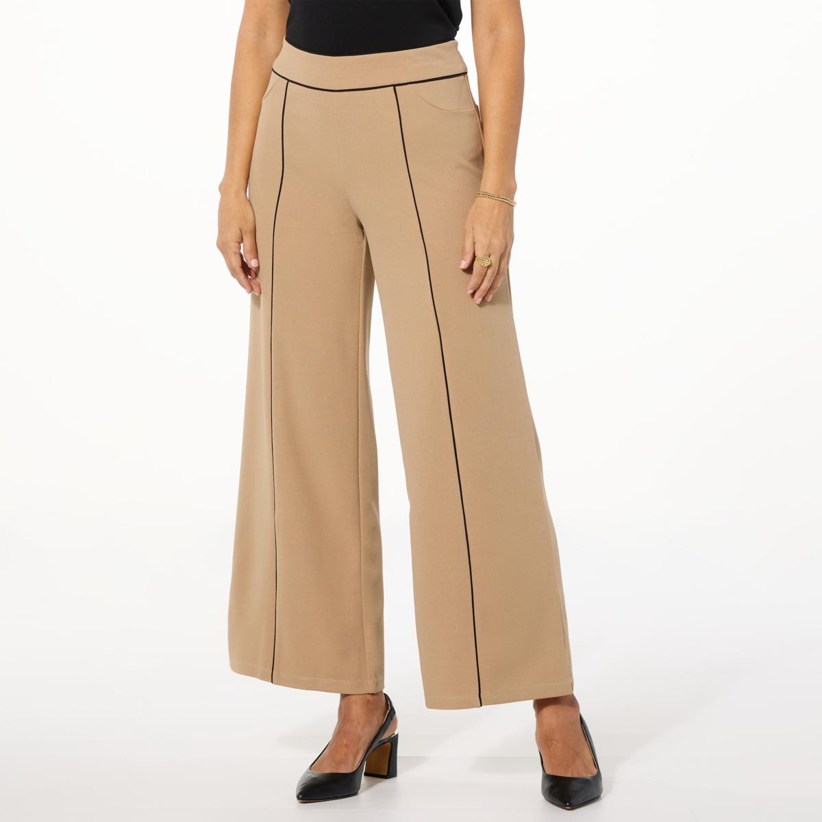 Nina Leonard High Tech Crepe Trouser Pant | HSN