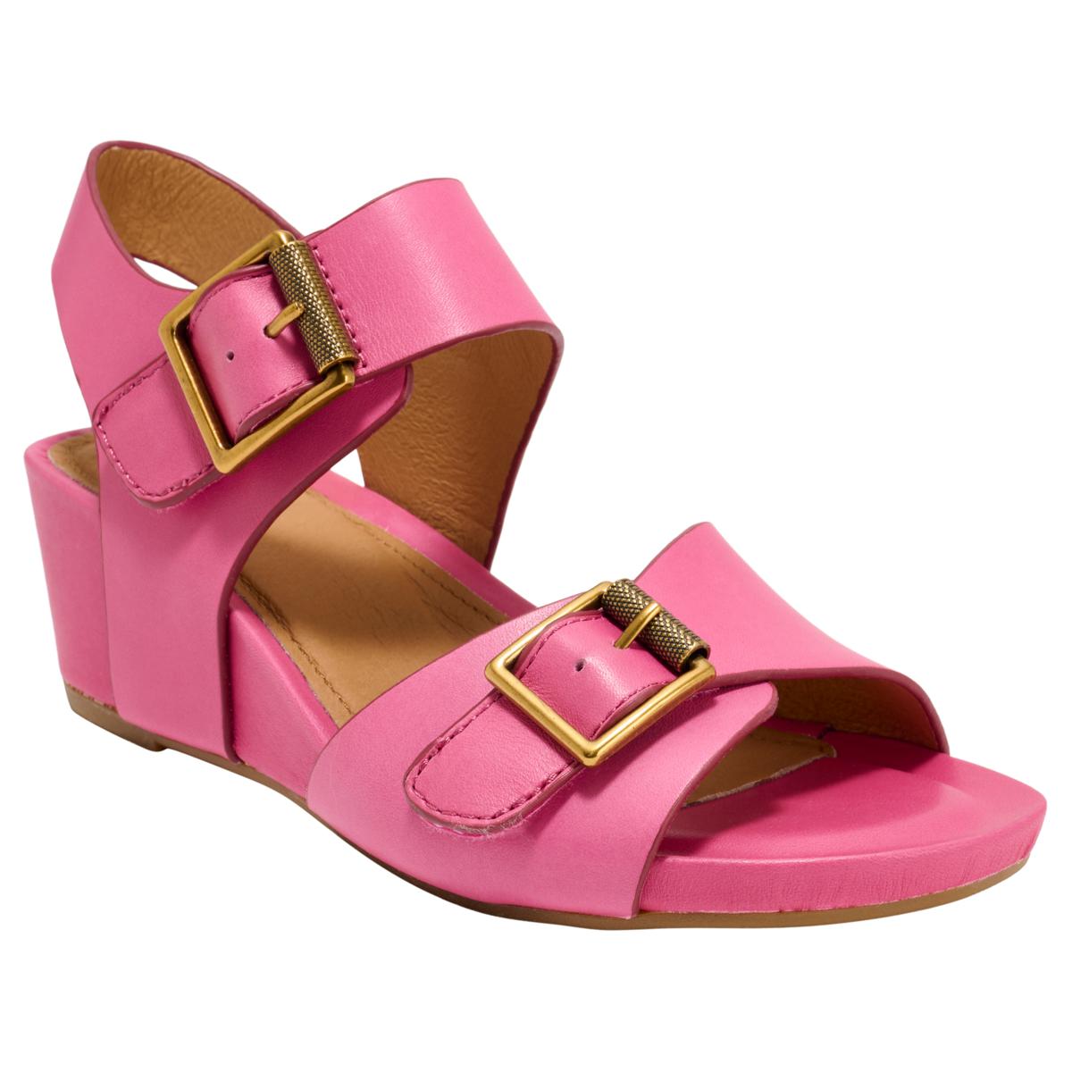 Sofft Valeri Leather Slingback Wedge Sandal | HSN
