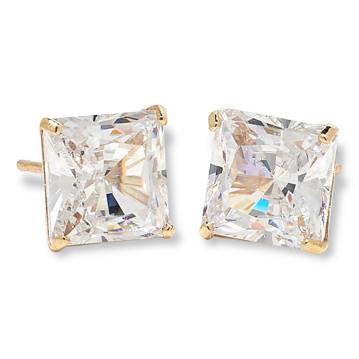 Radiance by Absolute™ 10K Yellow Gold Solitaire Stud Earrings | HSN