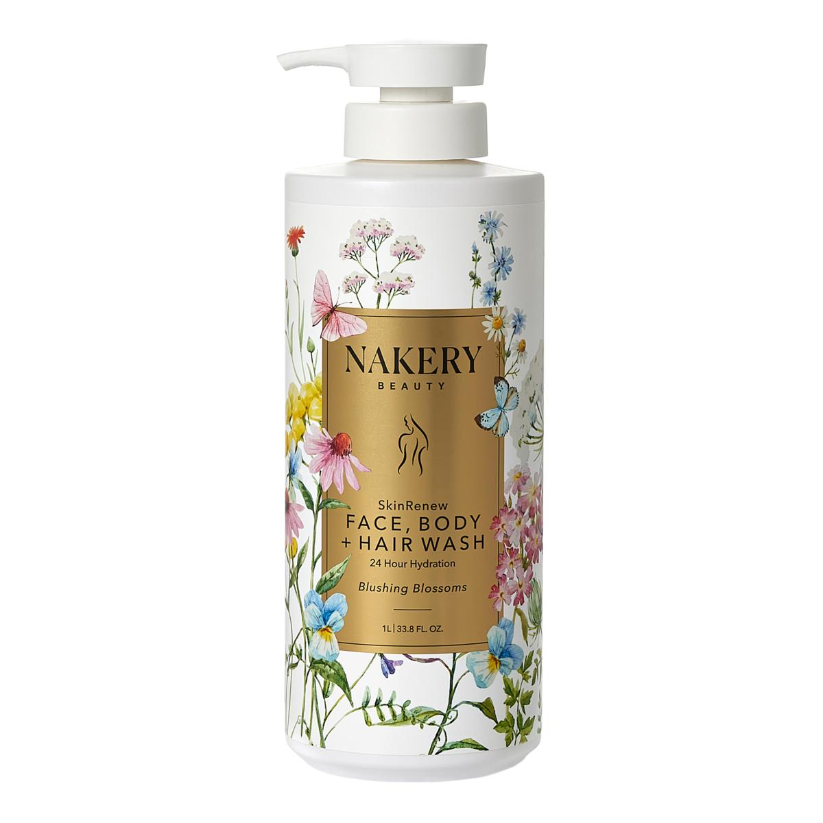 Nakery Beauty 1 Liter SkinRenew Body Face+ Hair Wash Blushing Blossoms ...
