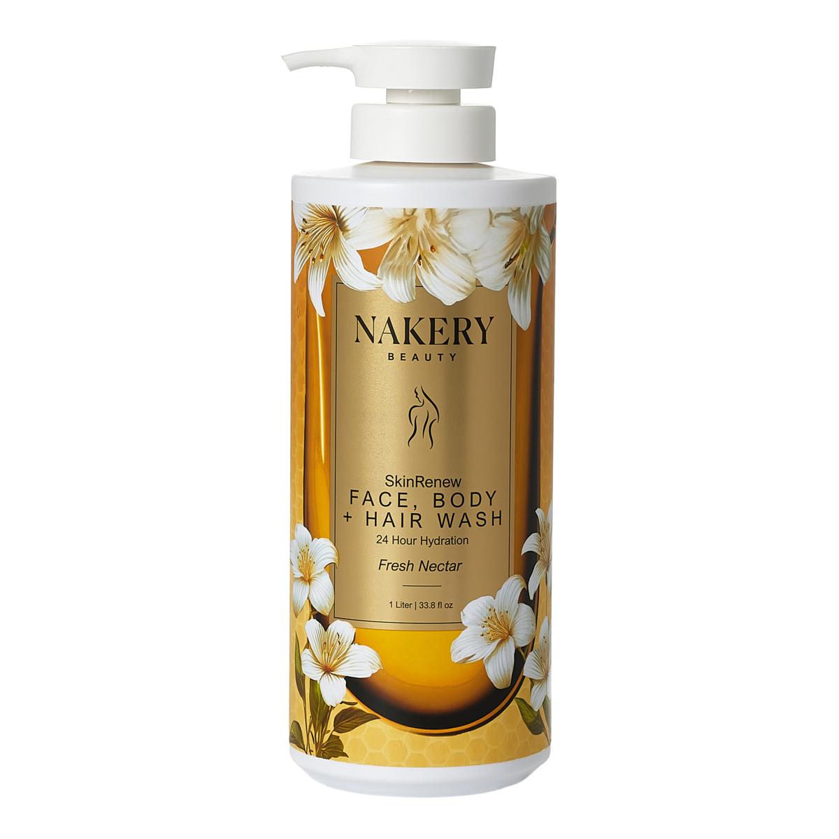 Nakery Beauty 1 Liter Fresh Nectar SkinRenew Body, Face + Hair Wash | HSN
