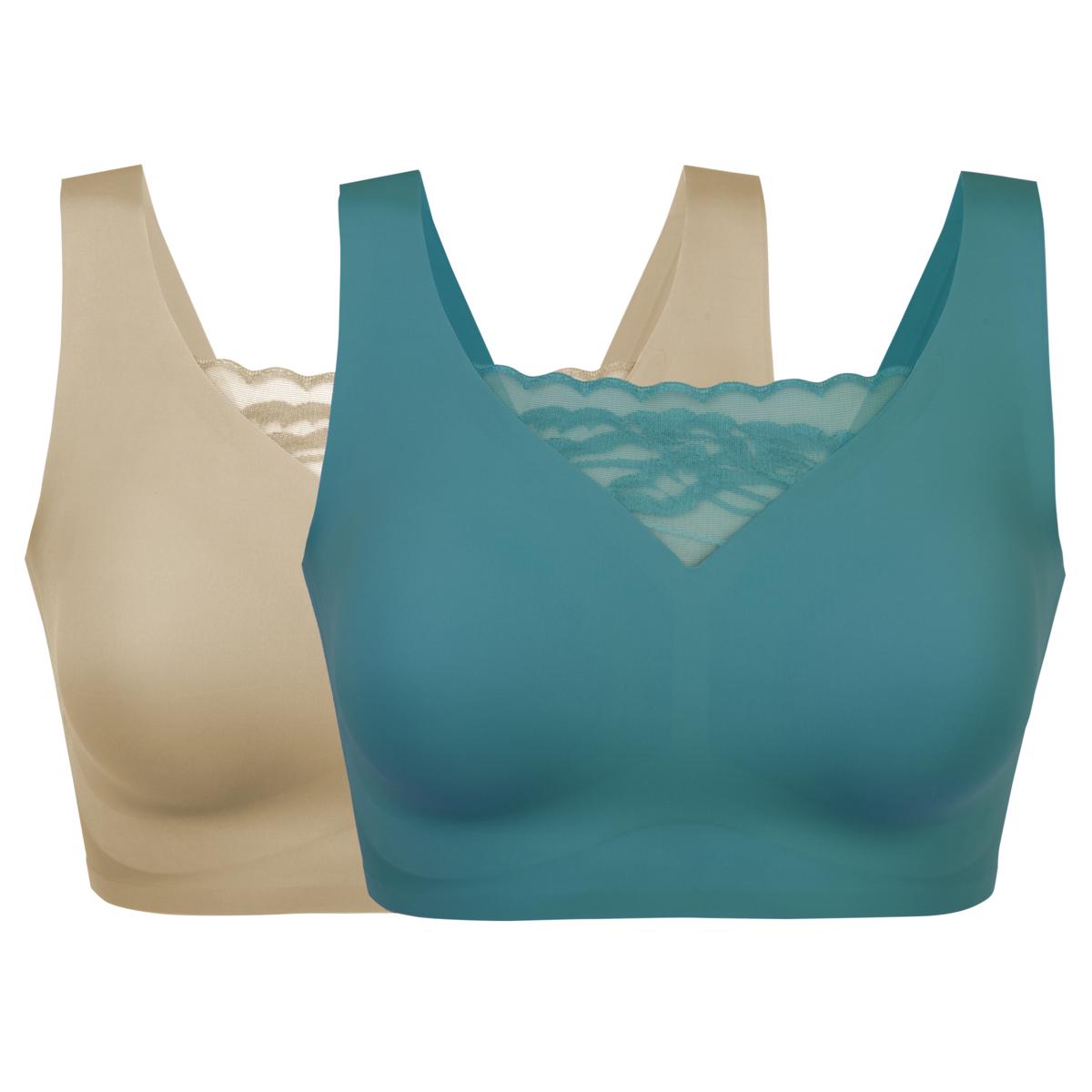 Rhonda Shear 2-pack Body Bra with Lace Inset - 23375600 | HSN