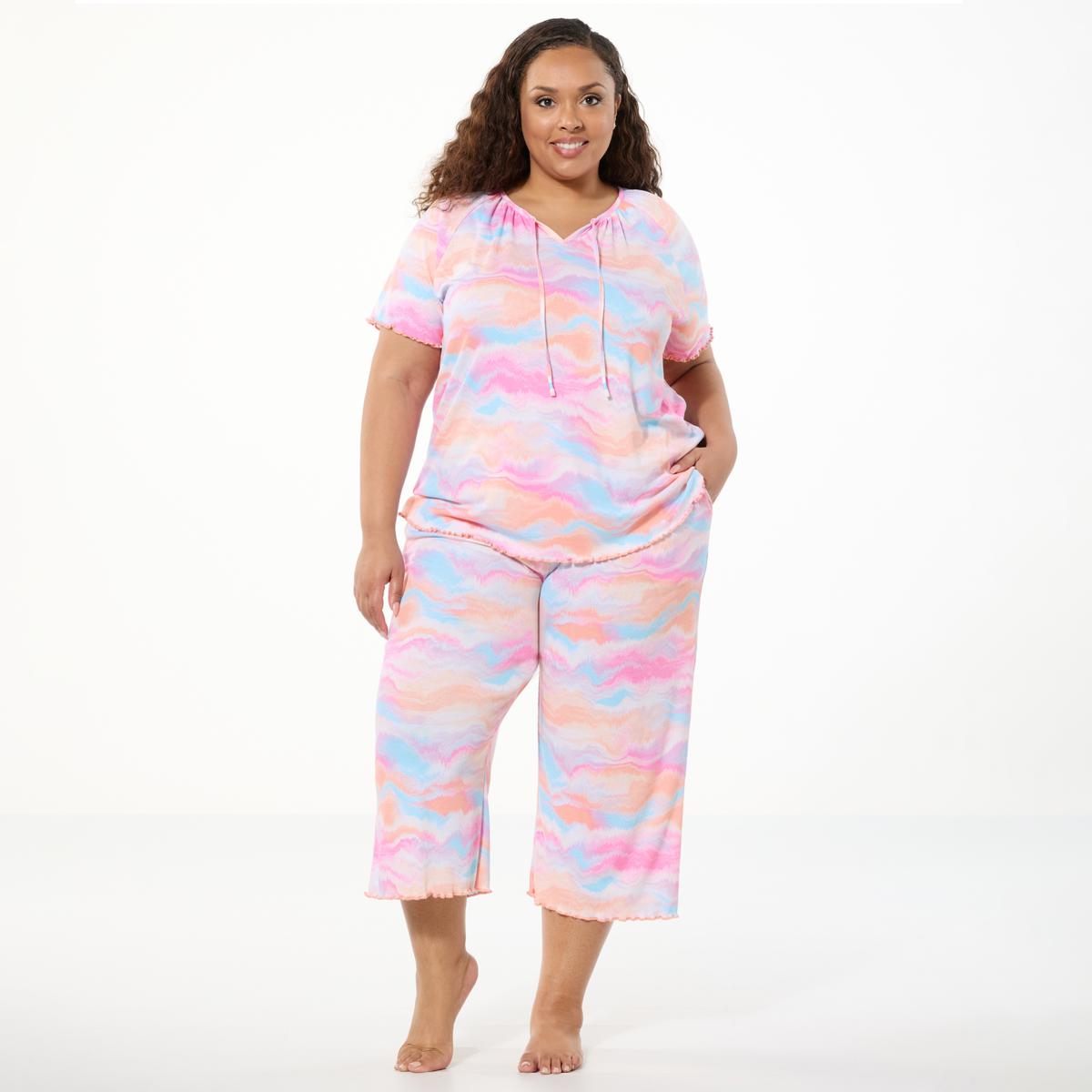 Comfort Code 2-piece So Soft Ribbed Marble Knit PJ Set | HSN