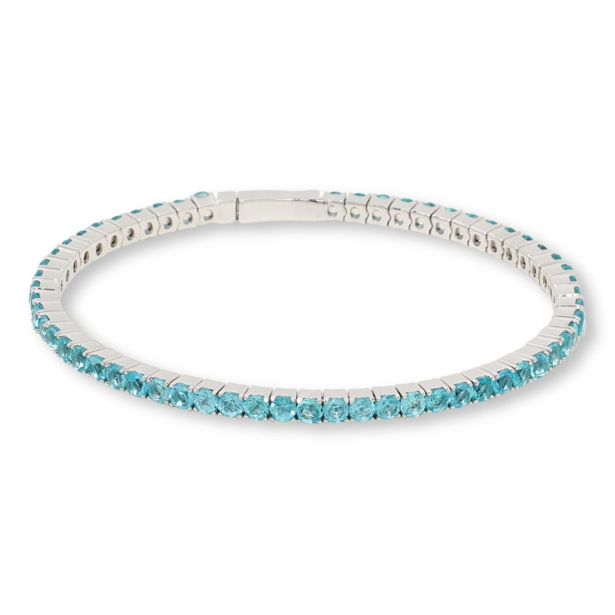 Colleen Lopez Sterling Silver Gemstone Flexible Bangle Bracelet ...