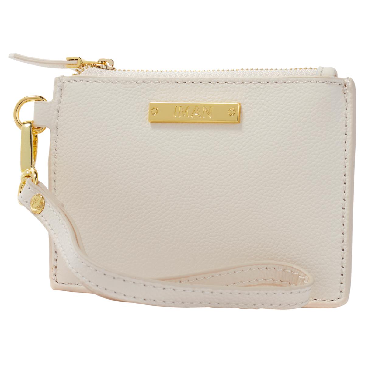IMAN Global Chic Pebbled Leather Wristlet Wallet | HSN