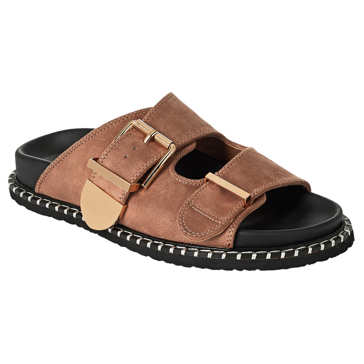 SHUSHOP CHARLOTTE 2-Band Slide Sandal | HSN