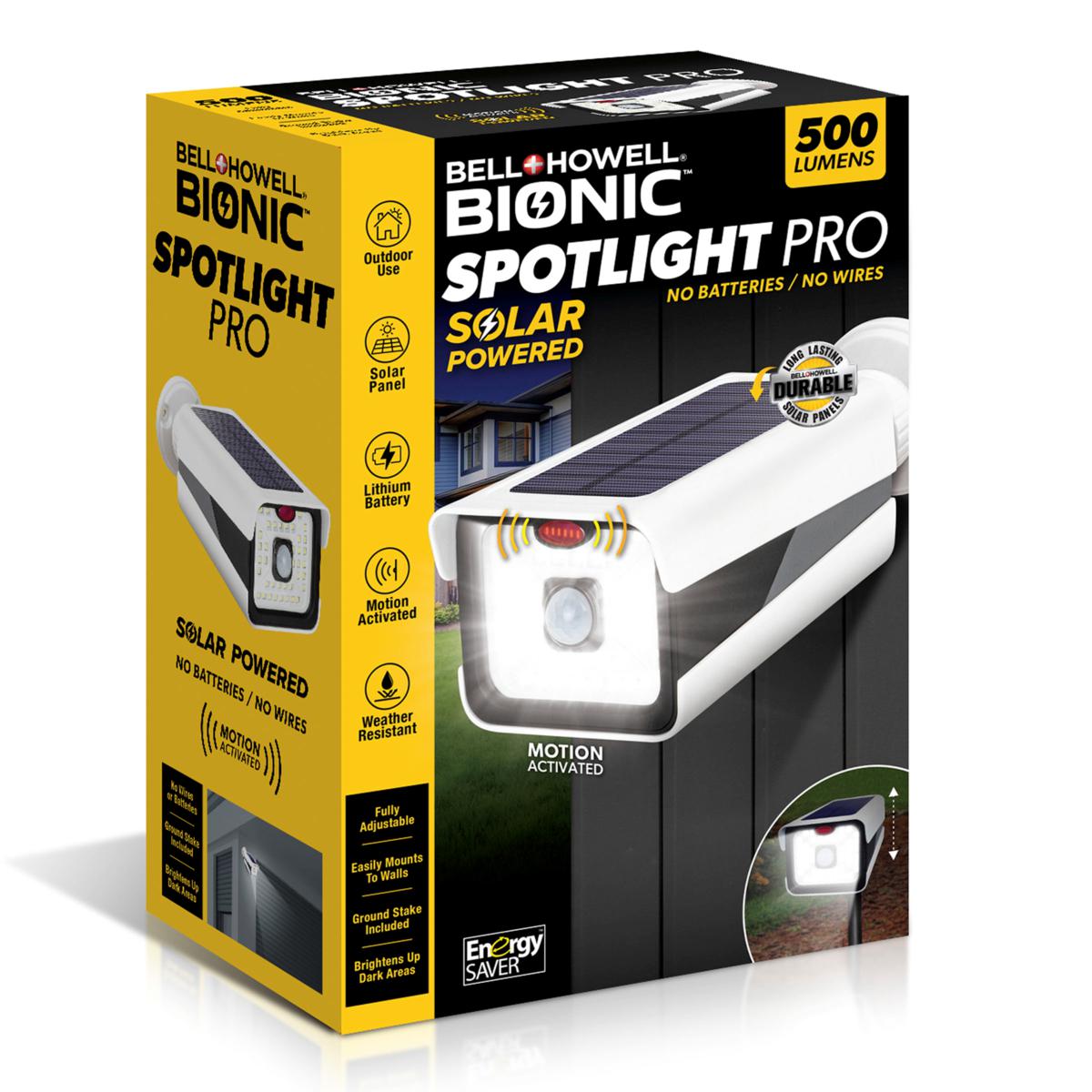 Bell + Howell Bionic Spotlight Pro Solar Motion Swivel LED Light | HSN