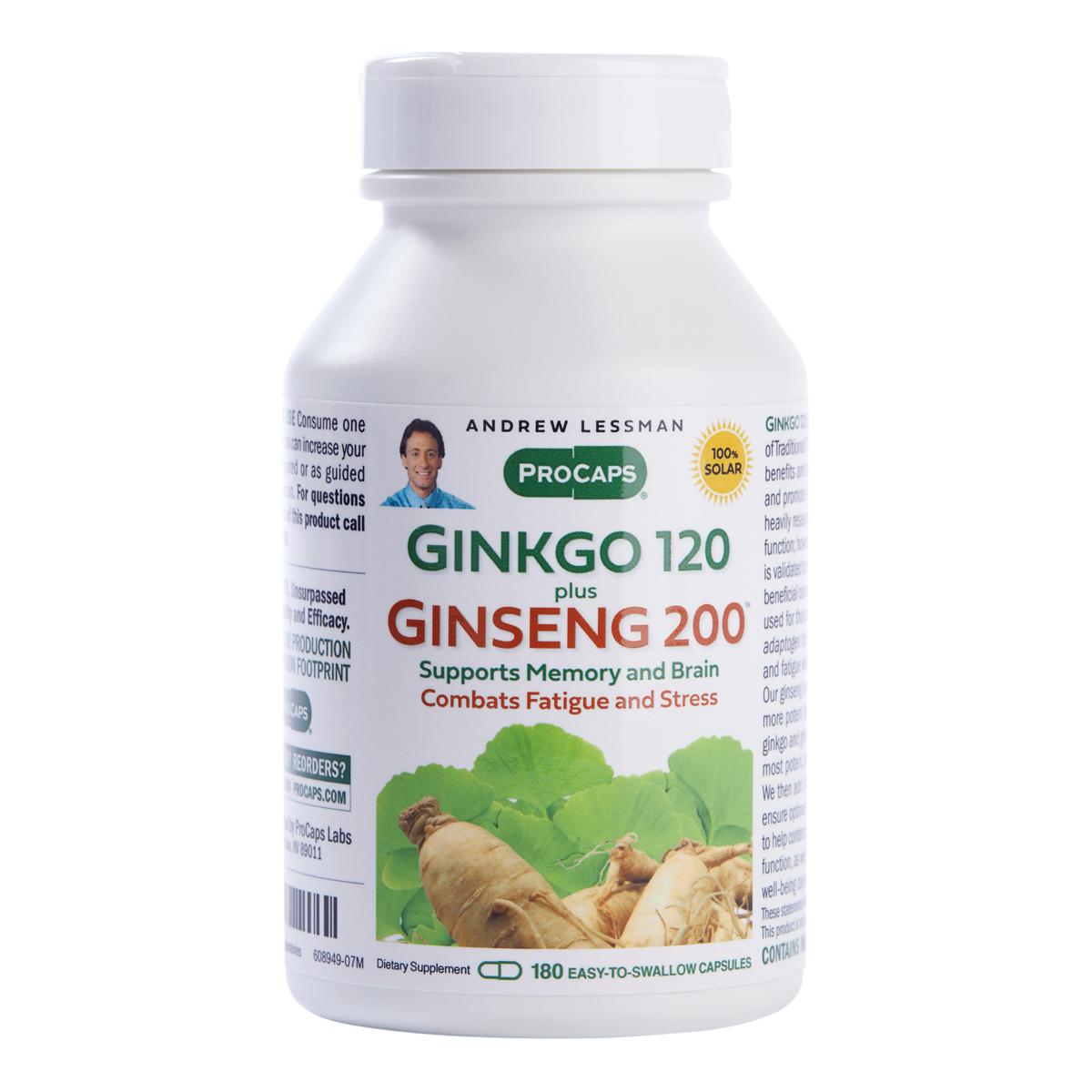 Andrew Lessman Ginkgo 120 Plus Ginseng 200 - 180 Capsules | HSN