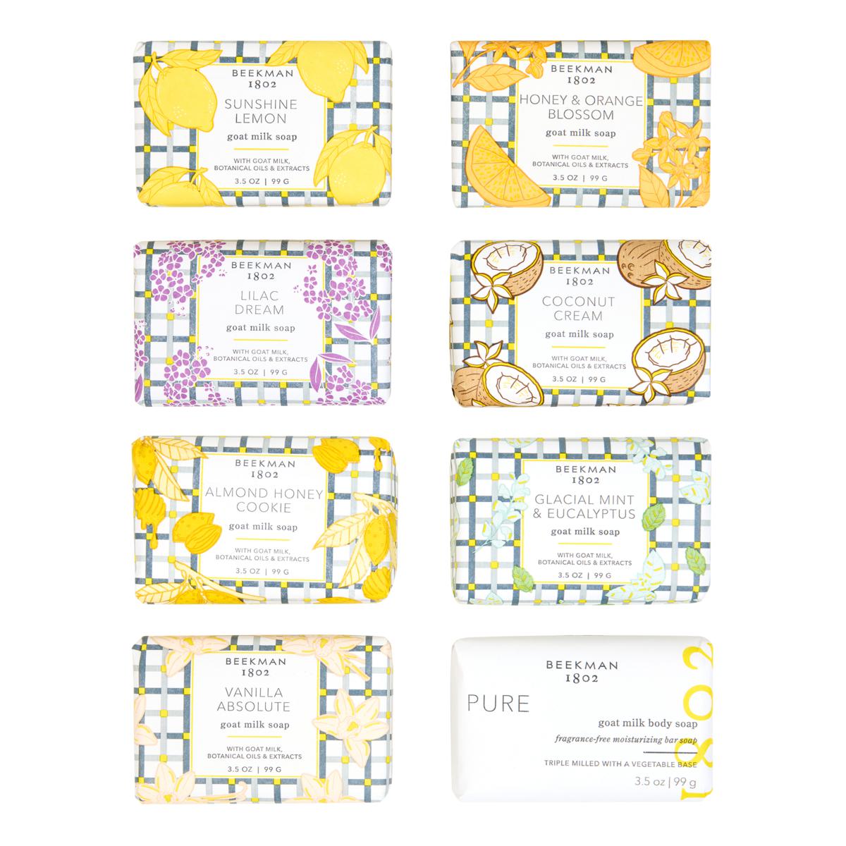 Beekman 1802 8pc Goat Milk Palm-size Bar Soap Assortment | HSN