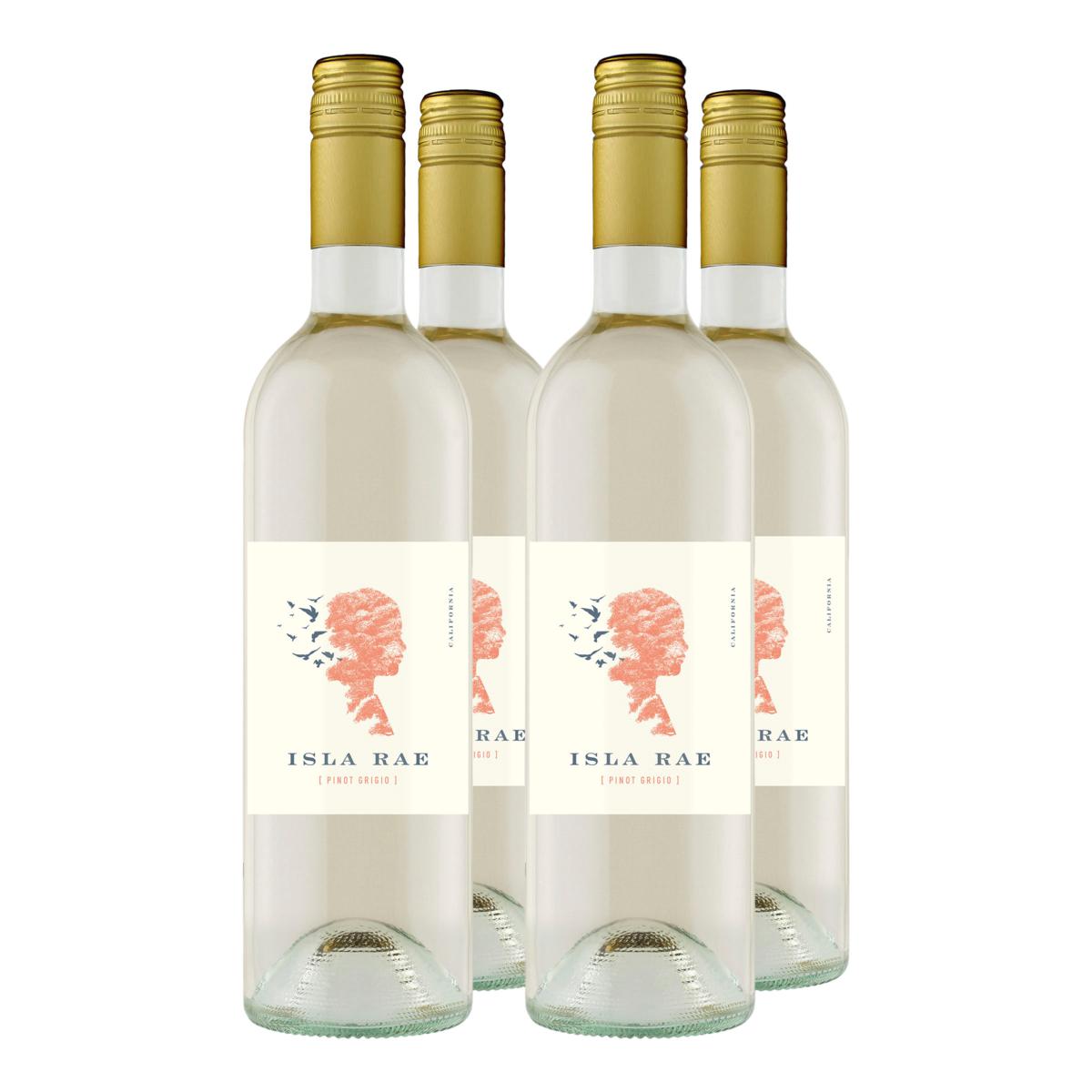 Isla Rae 4-Bottle California Wine - Pinot Grigio - 10093483 | HSN