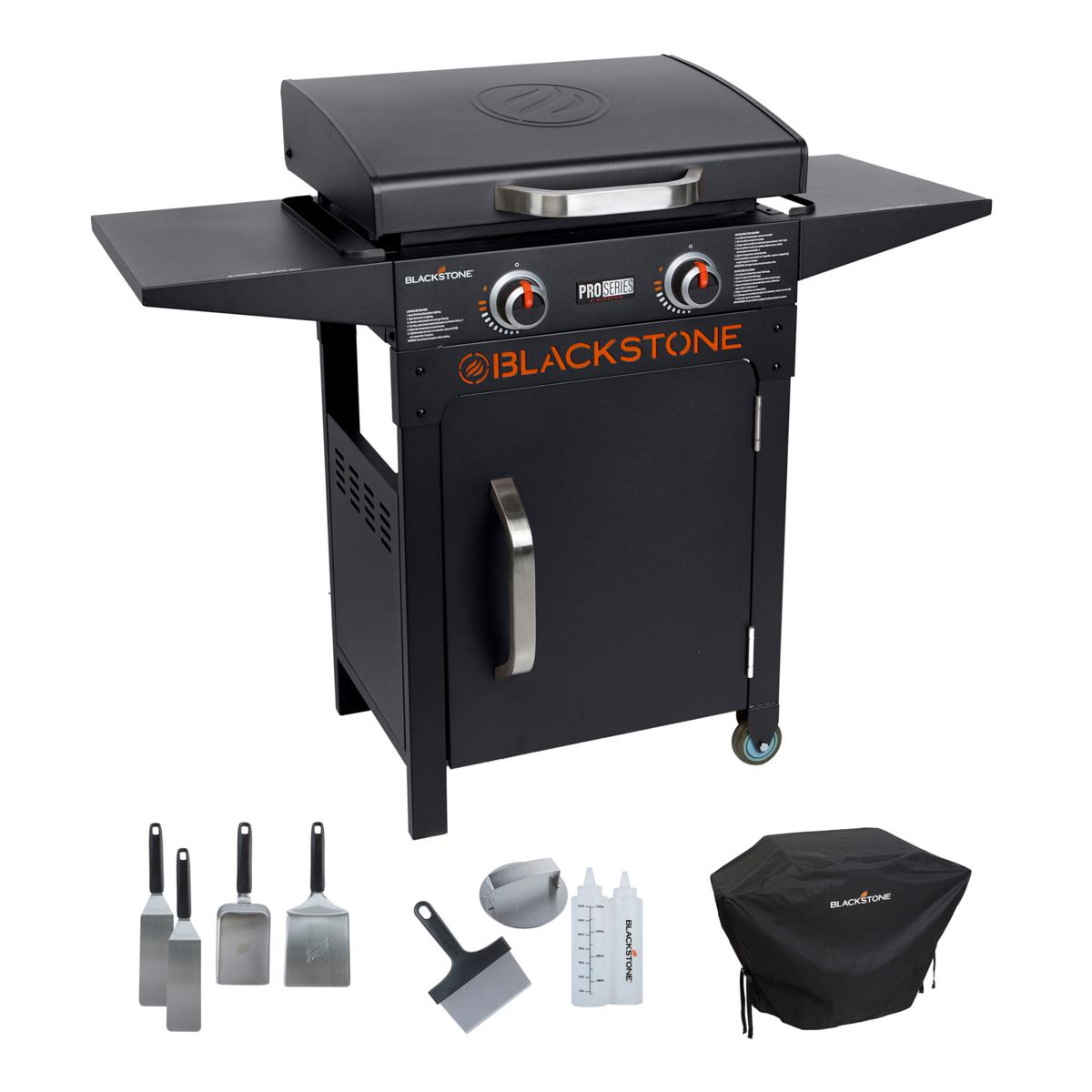 Blackstone 22" Pro Series Dual Burner Griddle w/Cover & 8pc Tool Kit | HSN