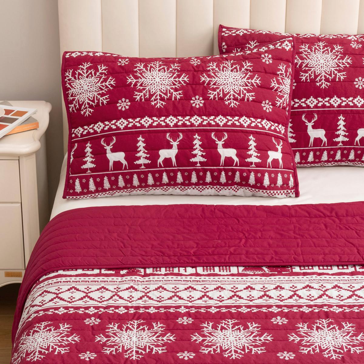 Emryn House 3-piece Fair Isle Cotton Quilt Set | HSN