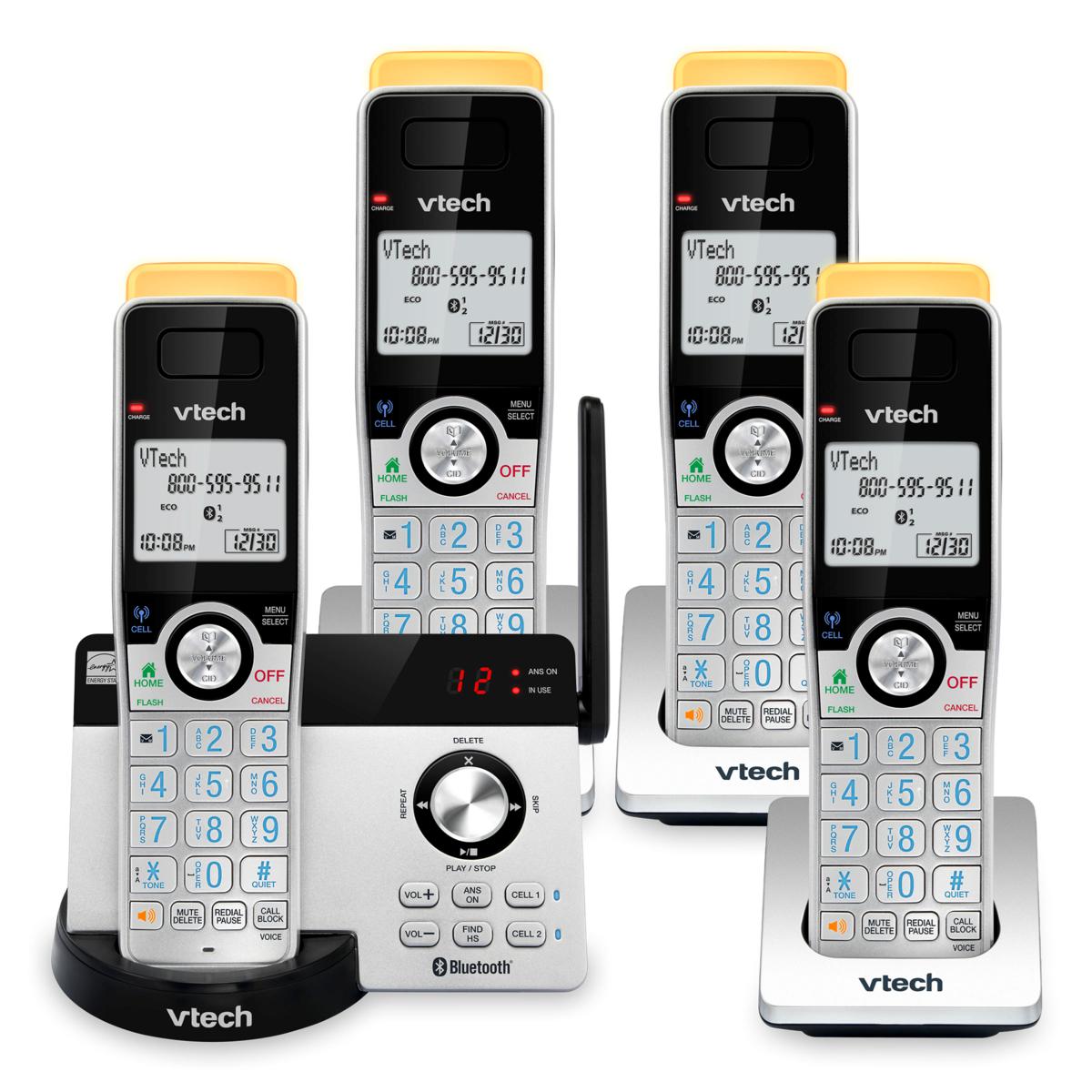 VTech 4-Handset Cordless Phones w/Connect To Cell & Super Long Range | HSN