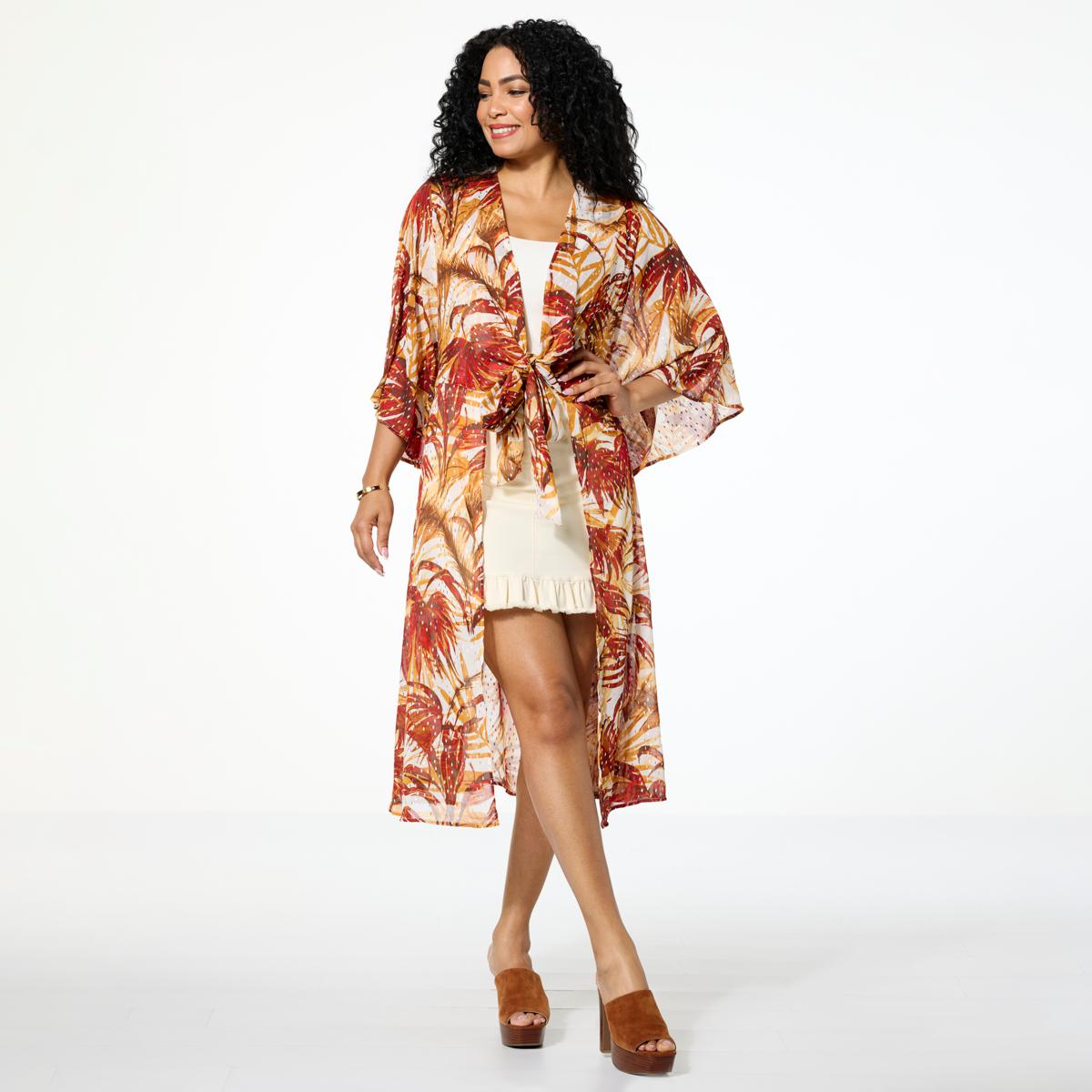 G by Giuliana Black Label Woven Tie-Front Duster | HSN