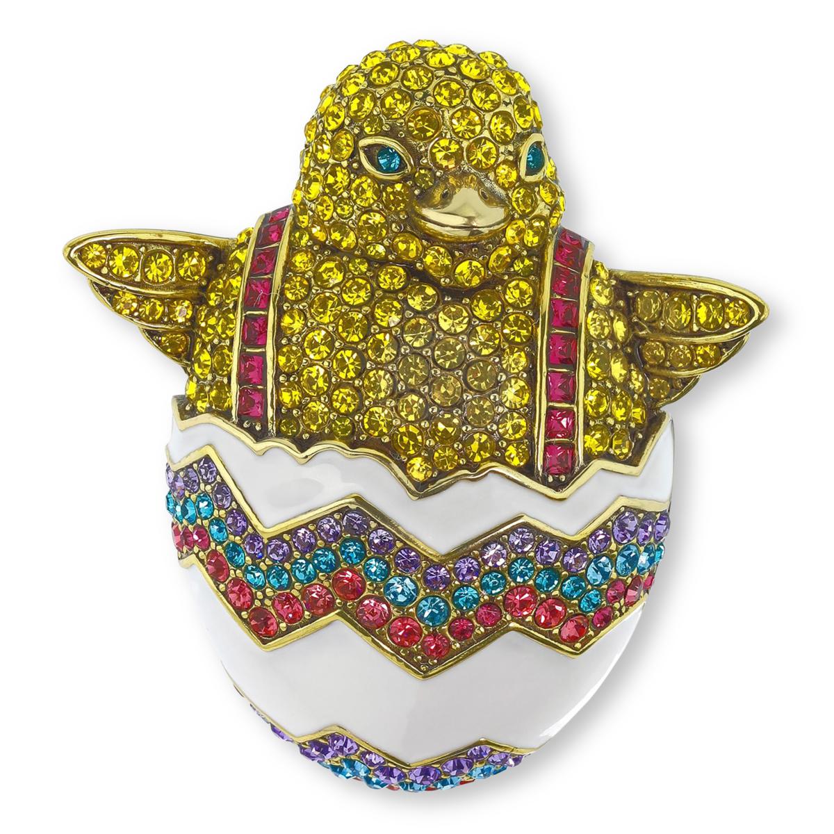 Heidi Daus "Which Came First?" Crystal and Enamel Pin - 23518449 | HSN