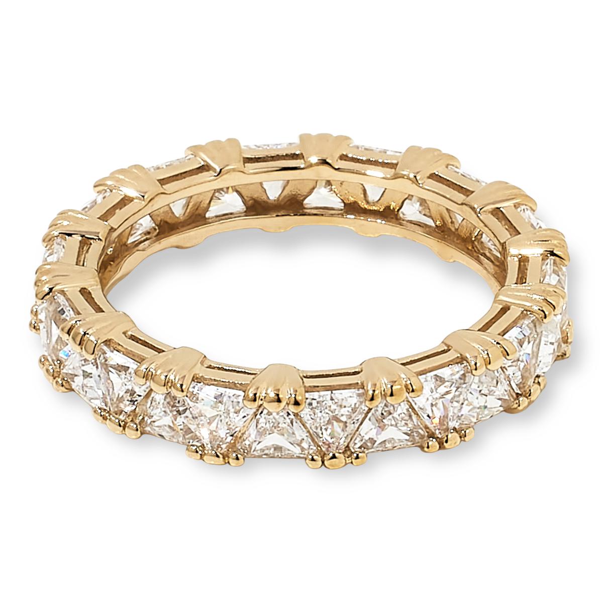 "As Is" Radiance by Absolute™ Sim. Diamond Trilliant Cut Infinity Ring ...