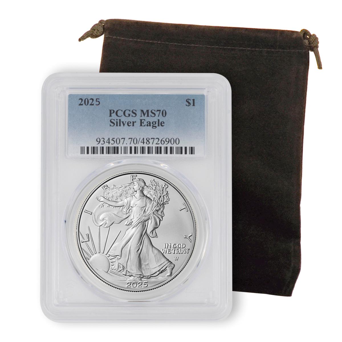 2025 MS70 PCGS Silver Eagle Dollar Coin - 23534098 | HSN