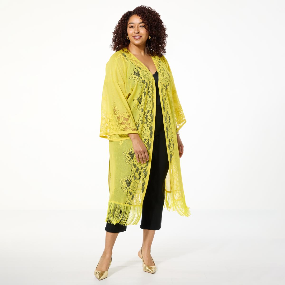 Antthony Lace Fringe Hem Duster | HSN