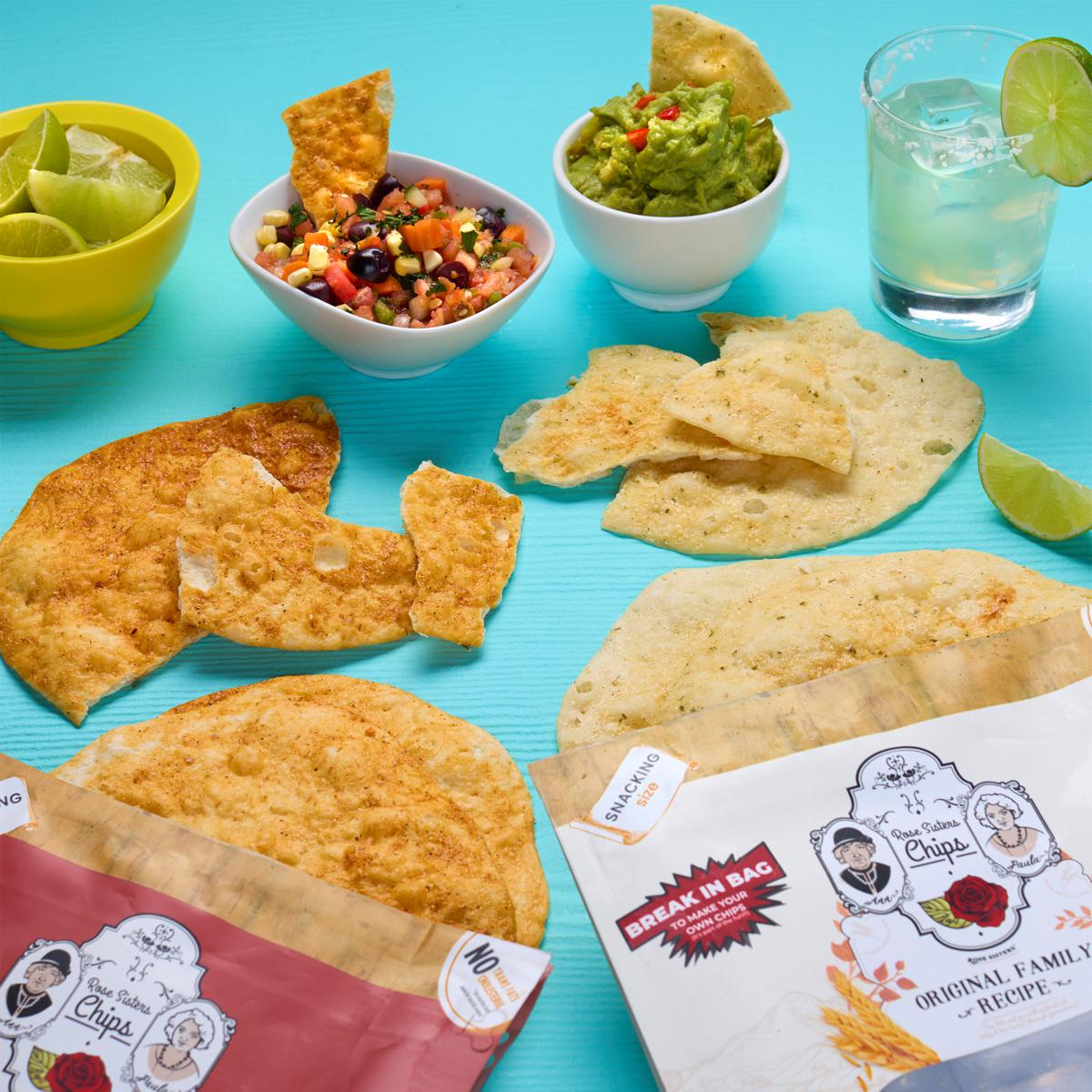 Rose Sisters Chips 4-pack Snack Size Tortilla Chips - Original & BBQ | HSN