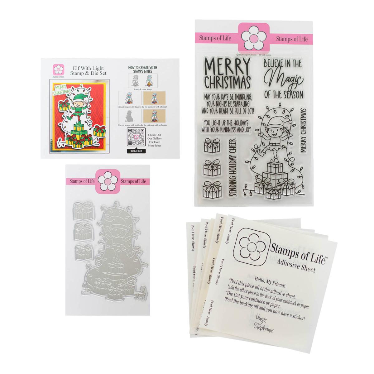 Stamps of Life Christmas Elf Stamp and Die Set - 23570448 | HSN