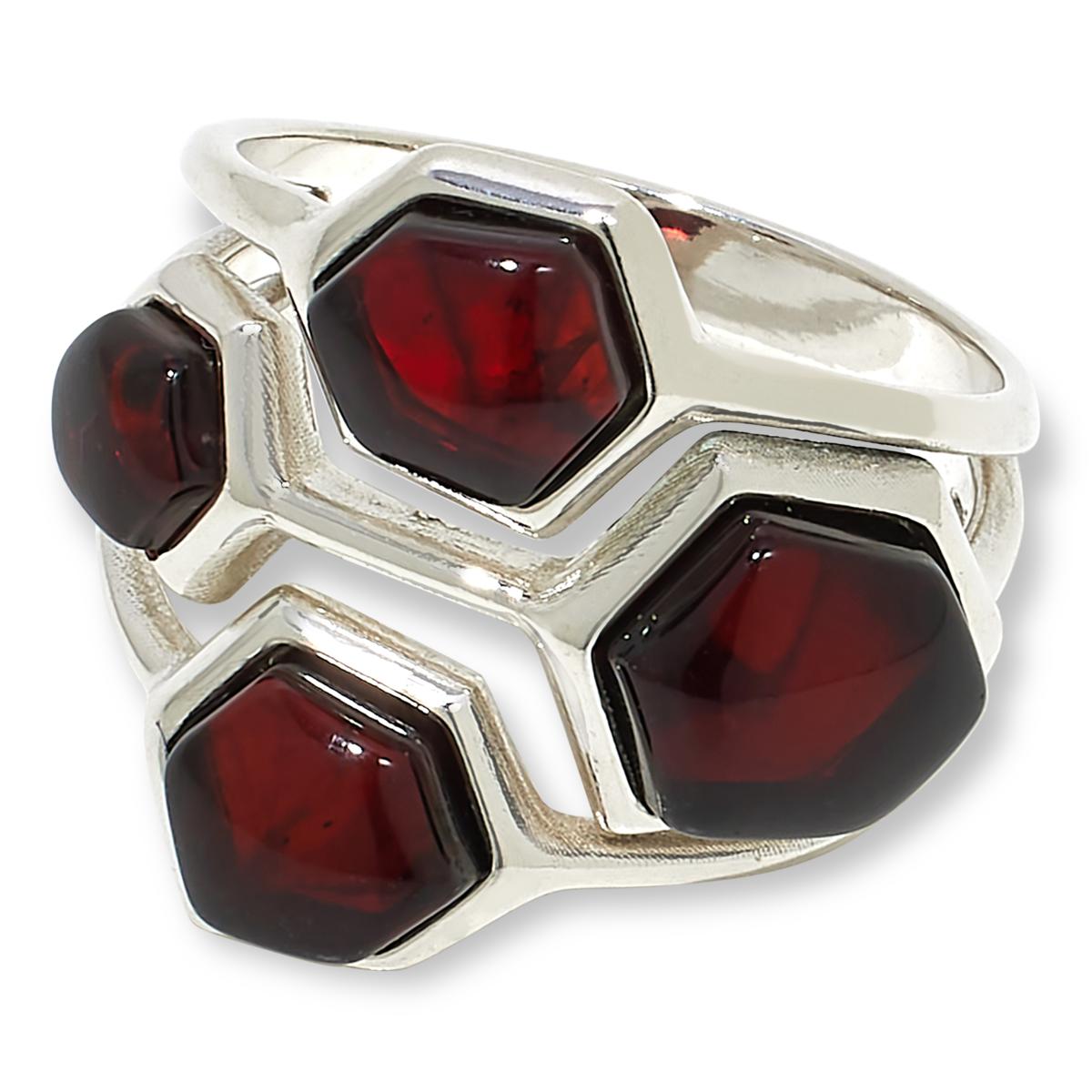 Amber Extraordinaire Sterling Silver Honeycomb Ring | HSN