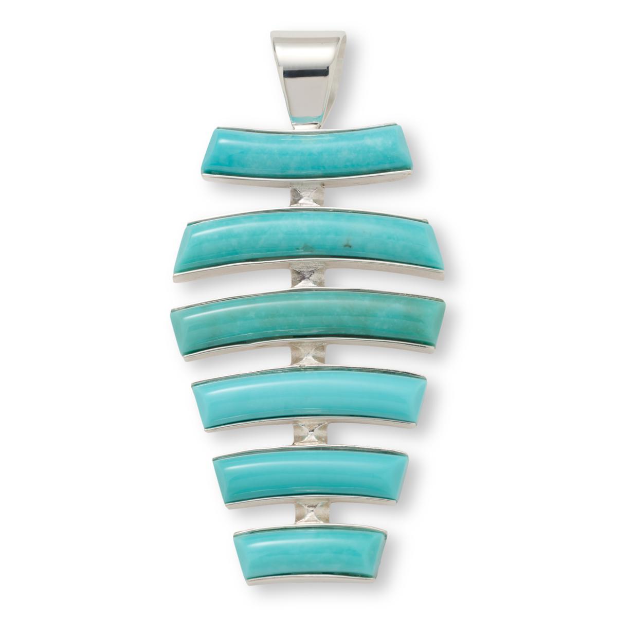 Jay King Gallery Collection Campitos Blue Ice Turquoise Pendant | HSN