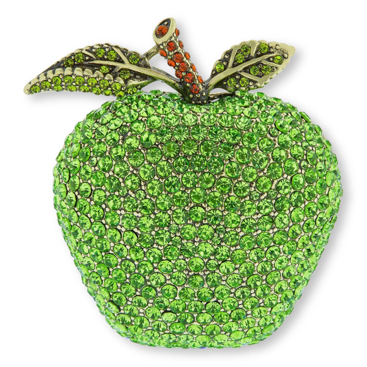 Heidi Daus Teacher's Pet Crystal Apple Pin | HSN
