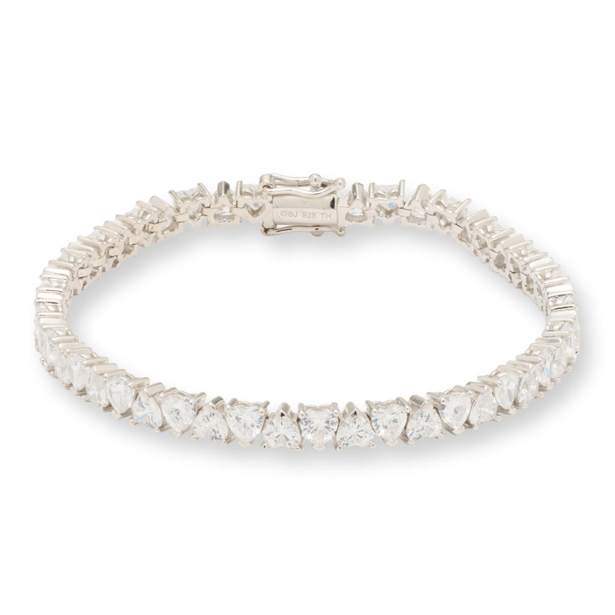 Radiance by Absolute™ Sterling Silver Heart Magic Magnet Line Bracelet | HSN