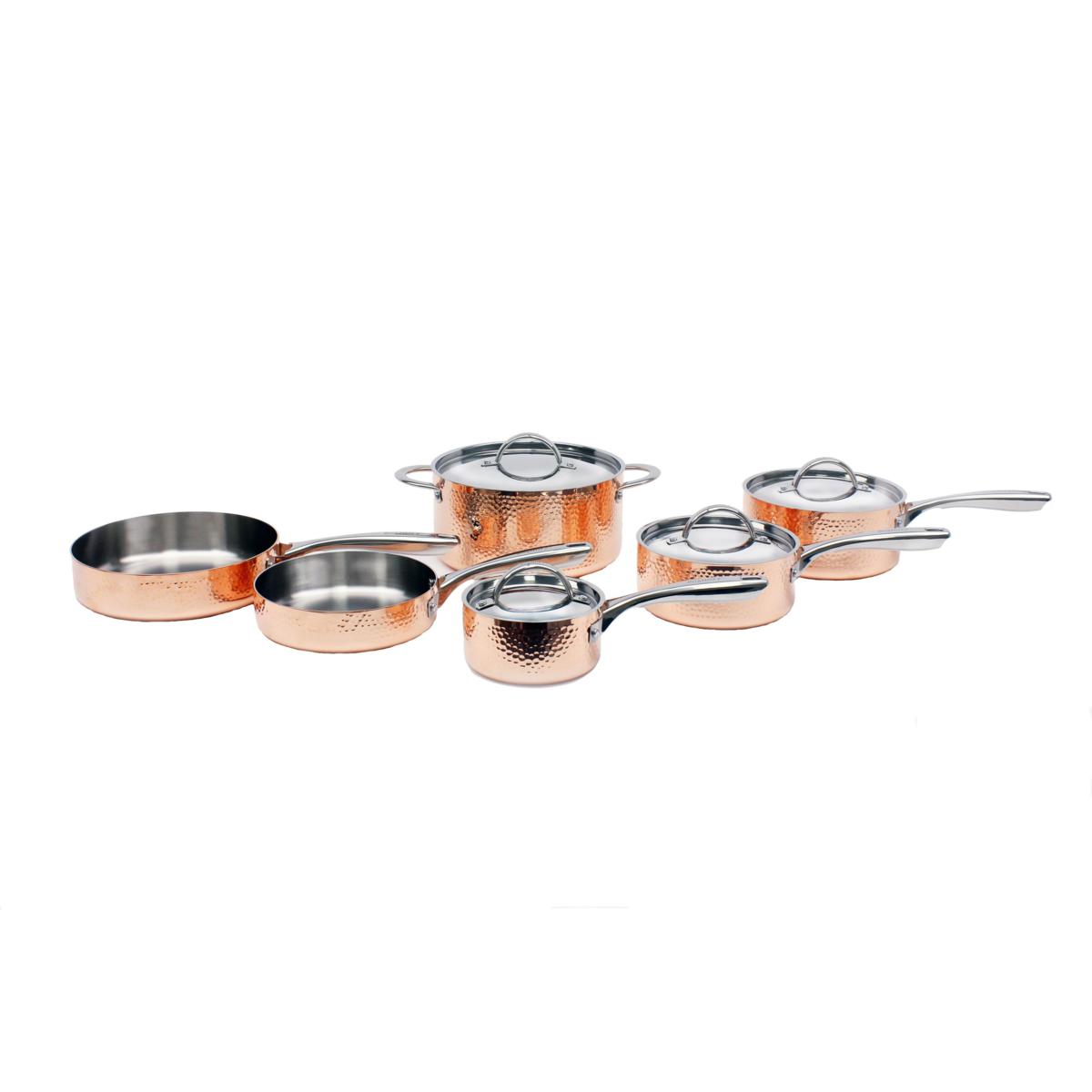 Vintage Collection 10-piece Hammered Copper Cookware Set - 9163818 | HSN