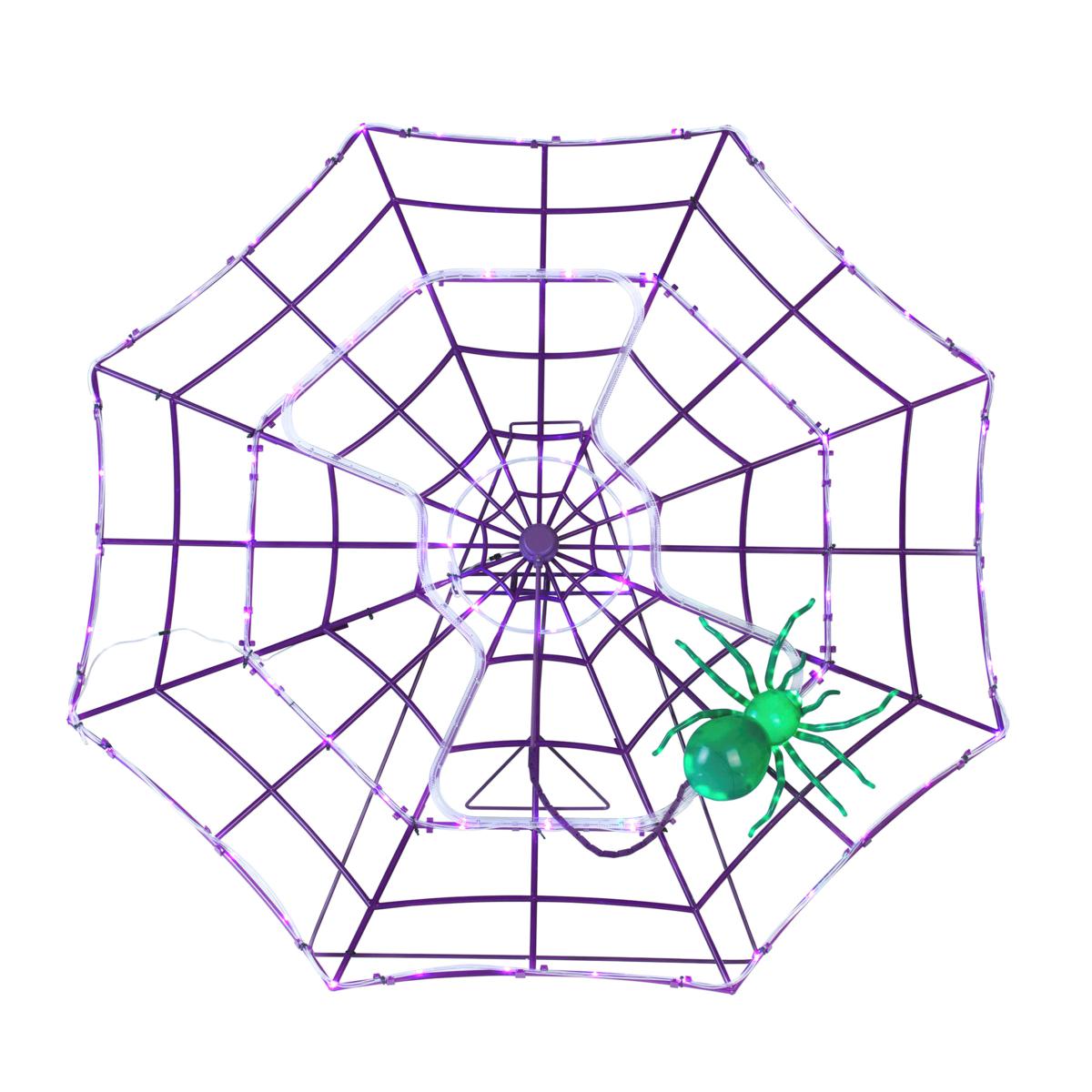 Mr. Halloween 48" Purple/Green Animated LED Spider Web - 23688929 | HSN