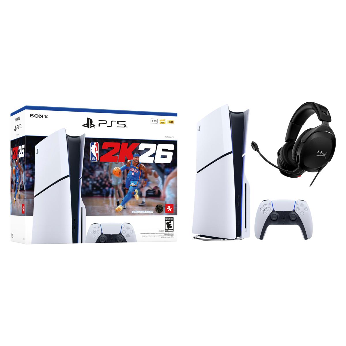 PS5 Disc NBA 2K26 Console, HyperX Headset and Voucher | HSN