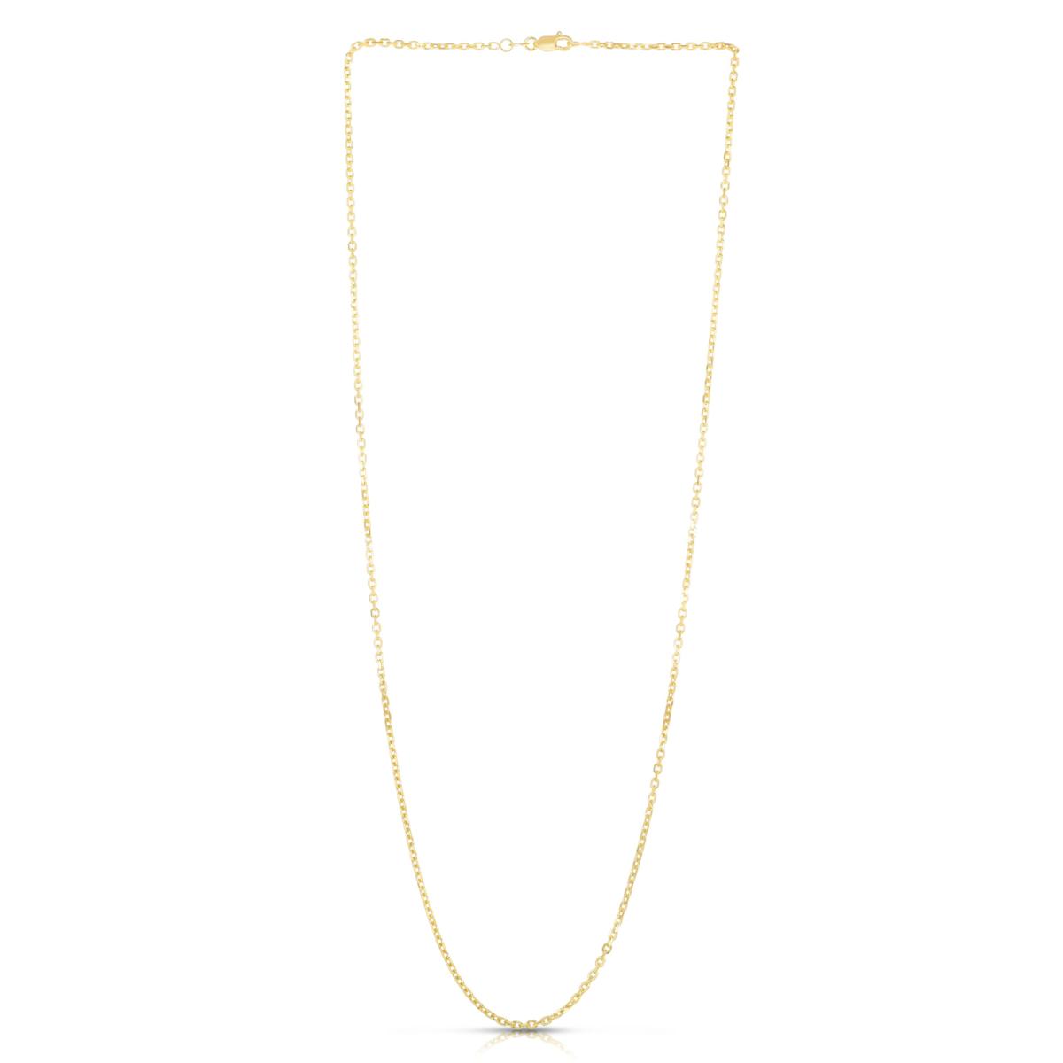 14K Yellow Gold 1.8mm Diamond-Cut Cable Chain Necklace - 20" - 9433647 ...