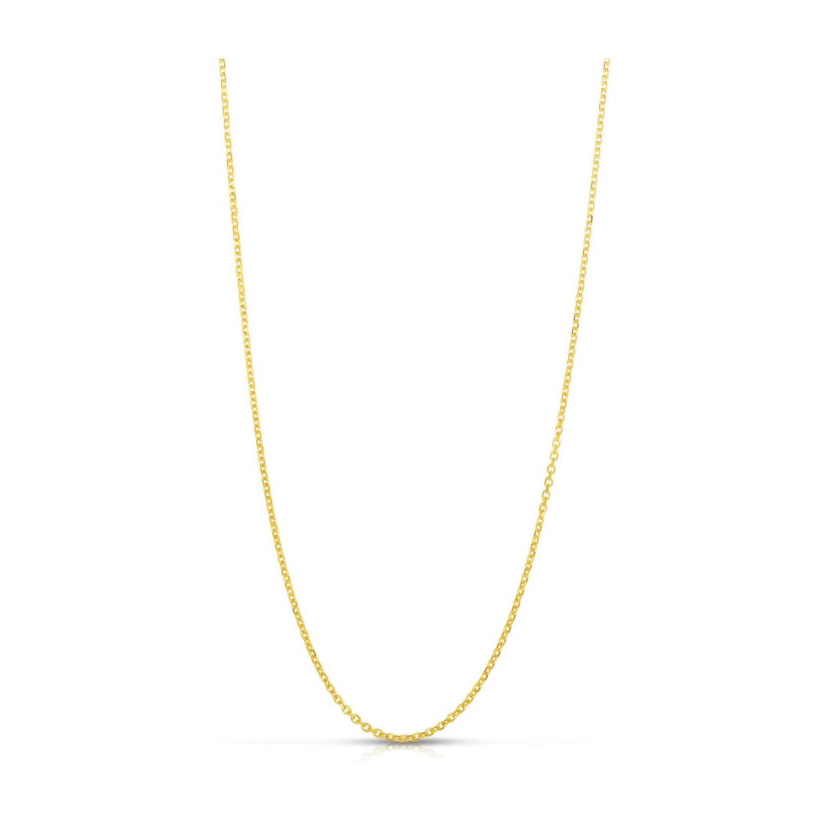 14K Yellow Gold Diamond-Cut Cable Chain Necklace | HSN