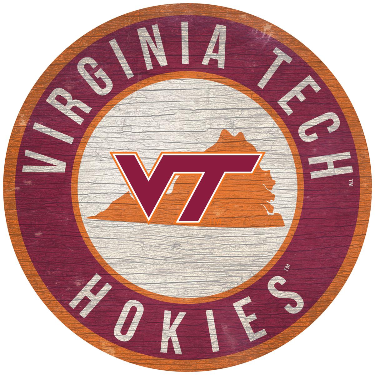 Officially Licensed NCAA Virginia Tech 12" Wood Circle - 9798609 | HSN