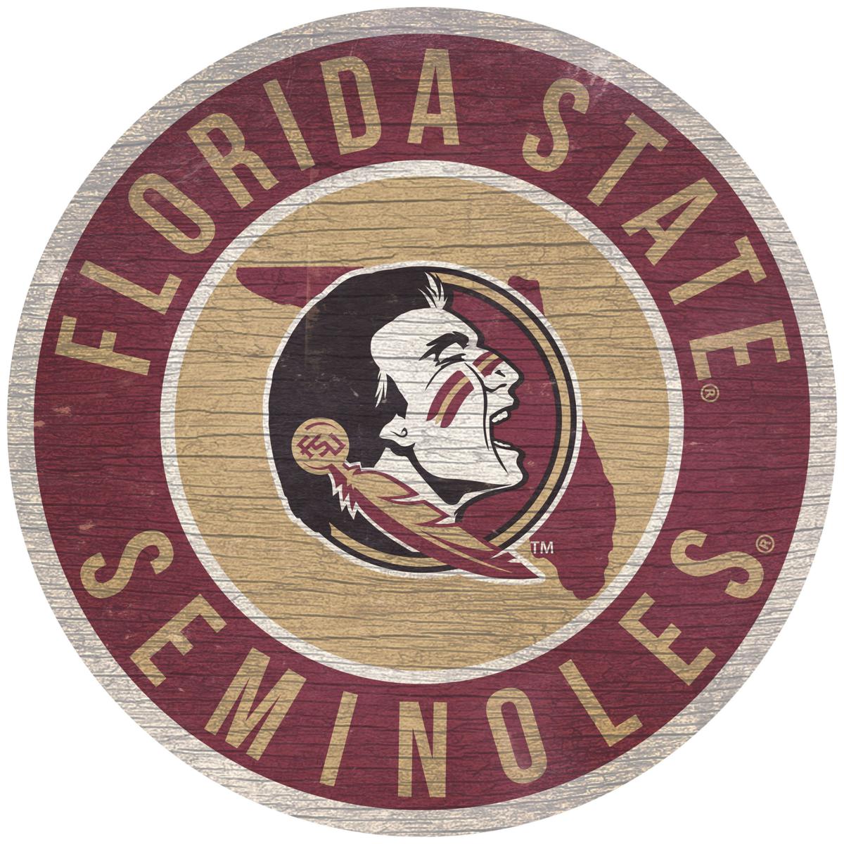 Officially Licensed NCAA Florida State 12" Wood Circle | HSN
