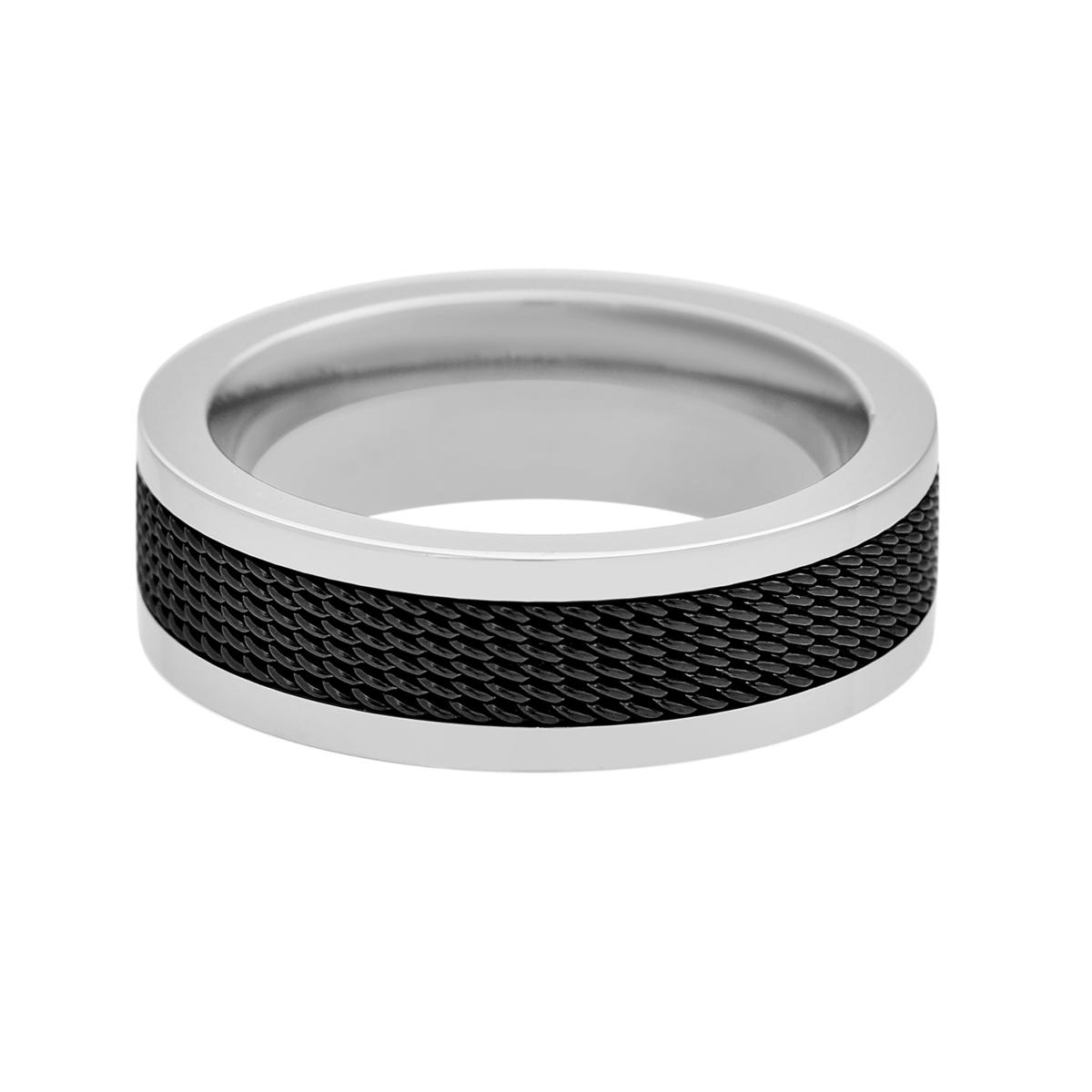 Geoffrey Beene Men's Stainless Steel Mesh Band Ring - 9850617 | HSN