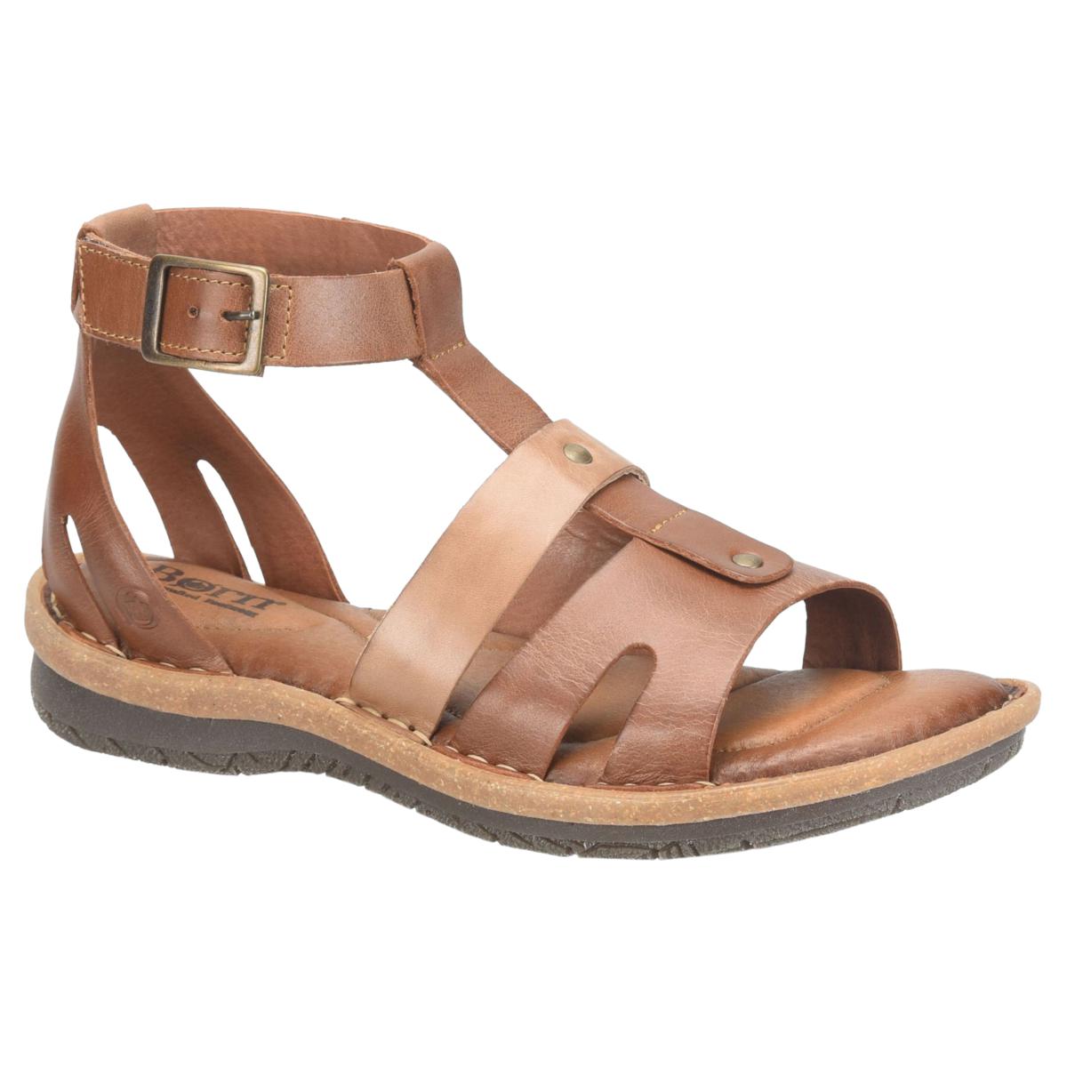 Born® Tropi Leather Gladiator Sandal - 23403311 | HSN