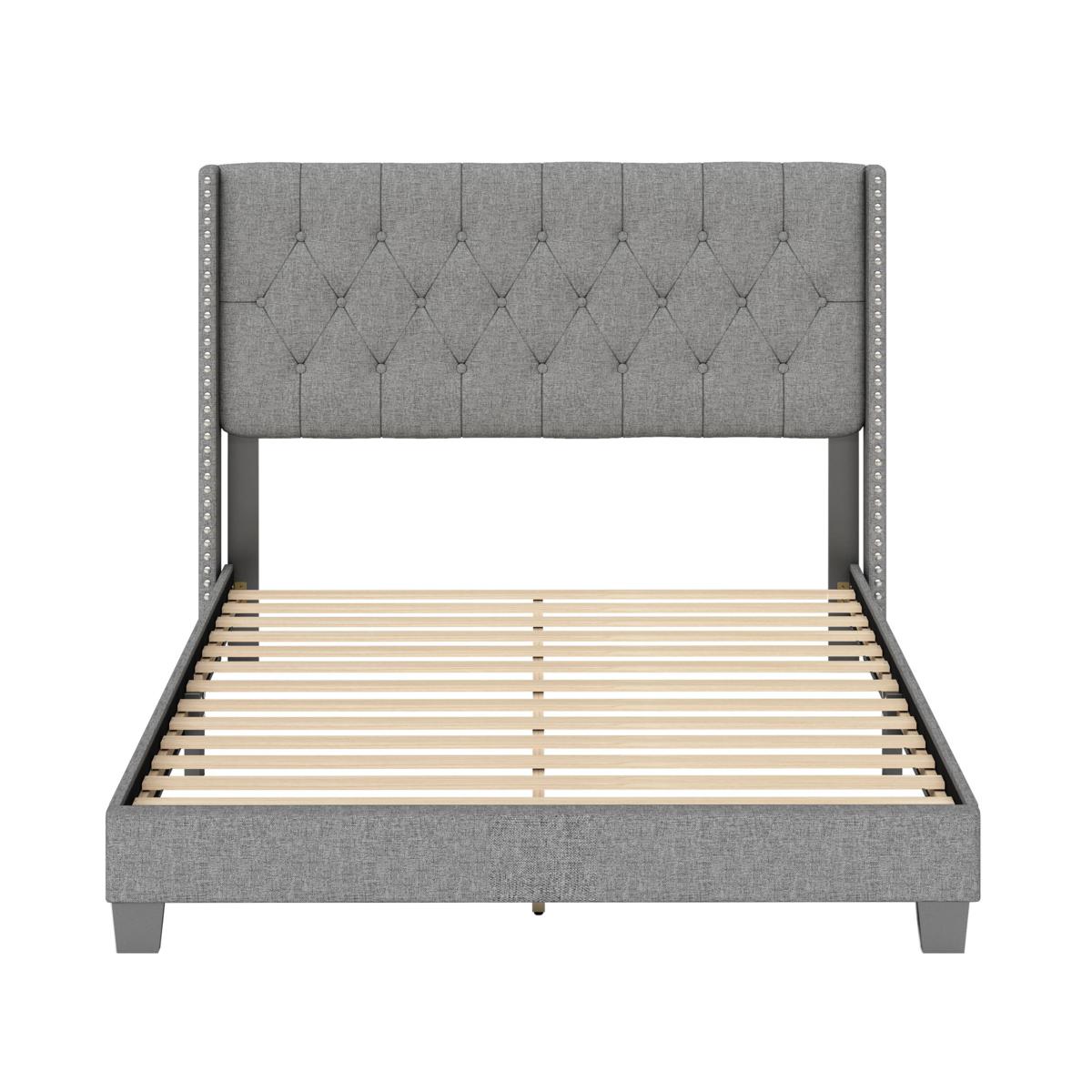 Boyd Sleep Mia Upholstered Linen Platform Bed Frame, Queen - 23225362 | HSN