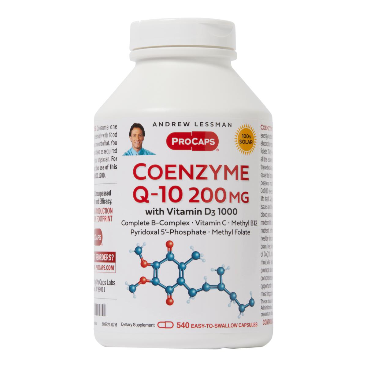 Andrew Lessman Coenzyme Q10 200 with Vitamin D3 1000 - 540 Capsules | HSN