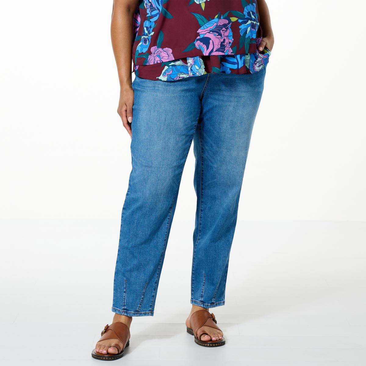 DG2 by Diane Gilman New Classic Stretch Tie-Waist Taper Ankle Jean ...