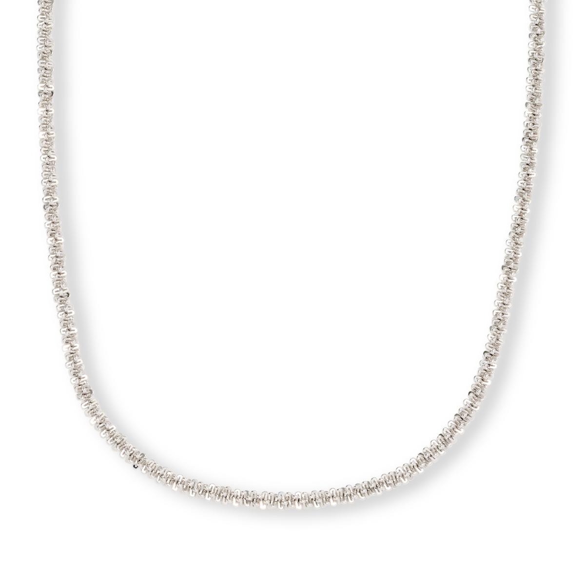 Fiorenza Sterling Silver Daisy Sparkle Chain 30" Necklace | HSN