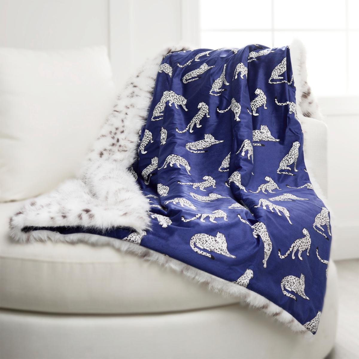 G by Giuliana Home 50" x 60" Faux Fur Snow Leopard Throw | HSN