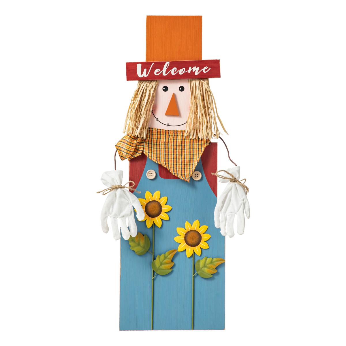 Glitzhome 29.5in. H Fall Wood Scarecrow Porch Decor - 22072733 | HSN