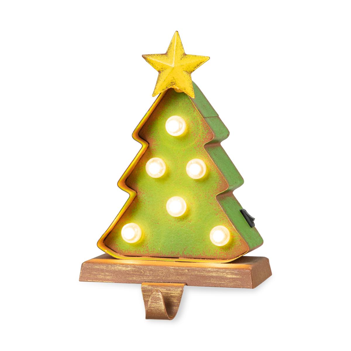 Glitzhome 7.5" Marquee LED Tree Stocking Holder - 22187631 | HSN