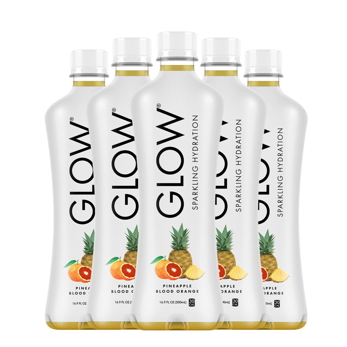 GLOW Beverages 6-pack Pineapple Orange Sparkling Flavored Water ...