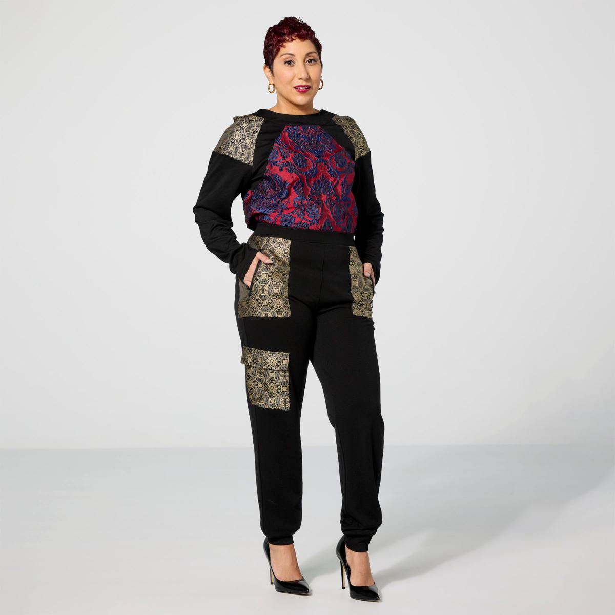 Harlem's Fashion Row x In Earnest by Byron Lars Cargo Jacquard Jogger | HSN