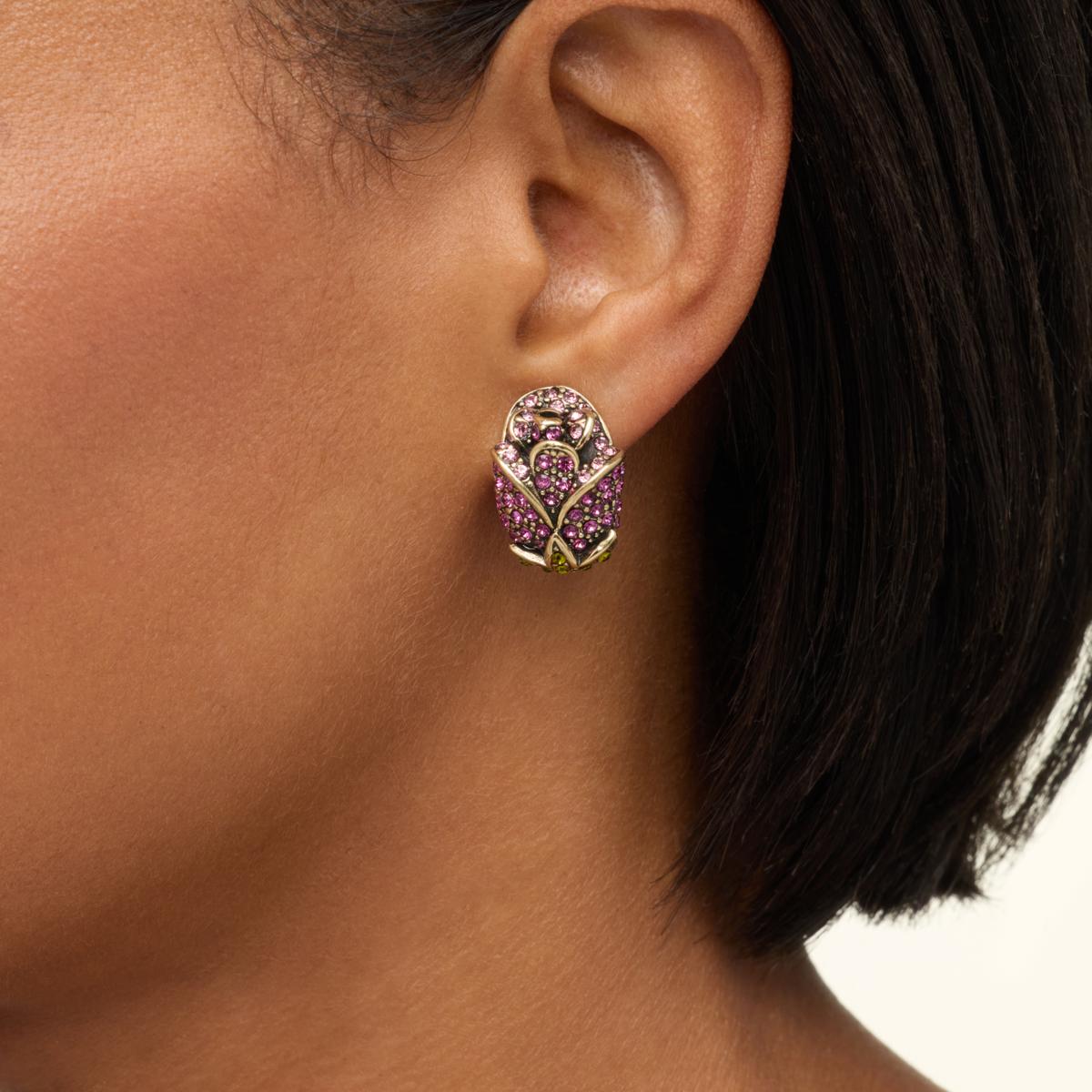 Pave crystal earrings store