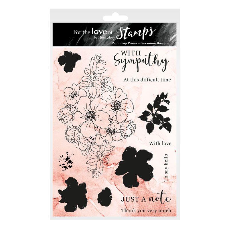 Hunkydory Crafts For the Love of Stamps - Geranium Bouquet Stamp Set ...