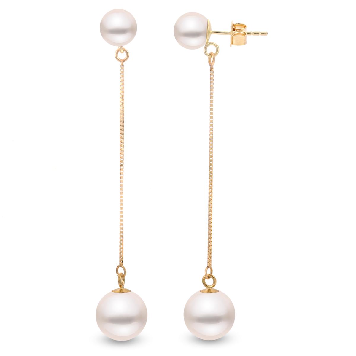 Imperial Pearls 14K Cultured Pearl Elongated Dangle Earrings | HSN