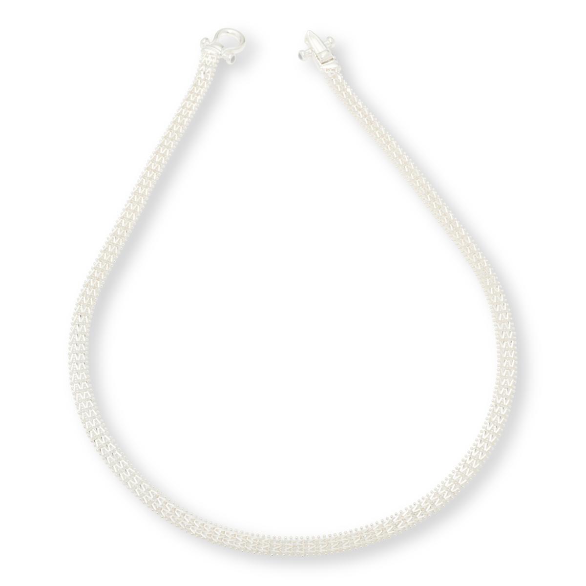 Imperial Silver 20" Diamond-Cut Wheat Chain with Sapphire Accents ...